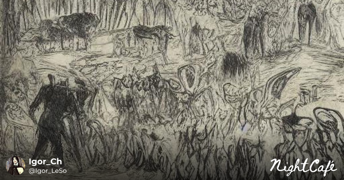 Hellscape with Demons, in Dark Surrealist Style - AI Art