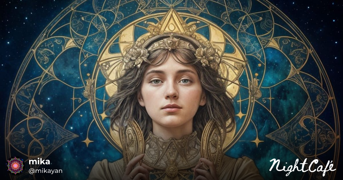 Celestial Cartographer in Nebula: Alphonse Mucha S... - AI Art