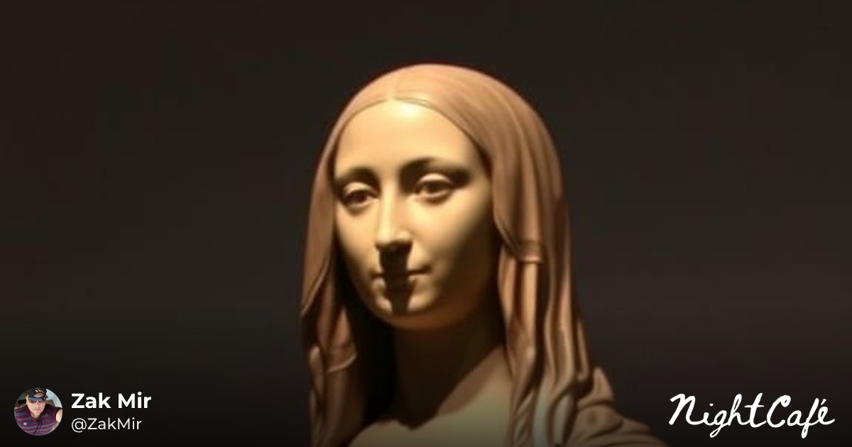""Mona Lisa sculpture"" - Sculpture of the Enigmatic Mona Li...