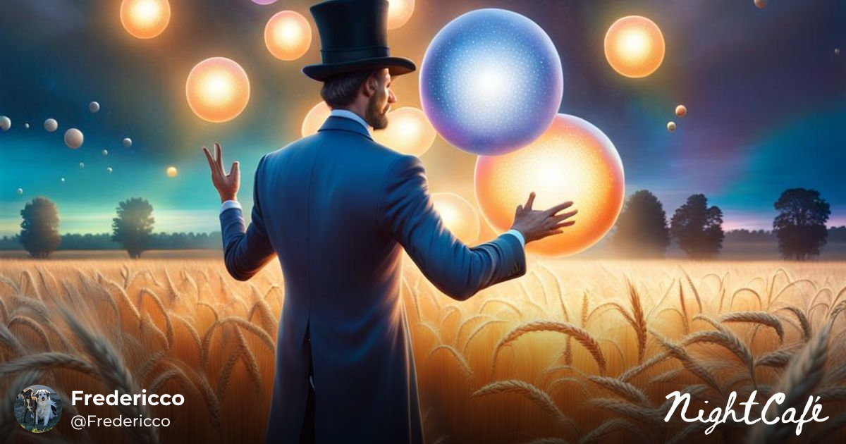 The magicians orb's - Magician with Mystical Orbs in Surreal...