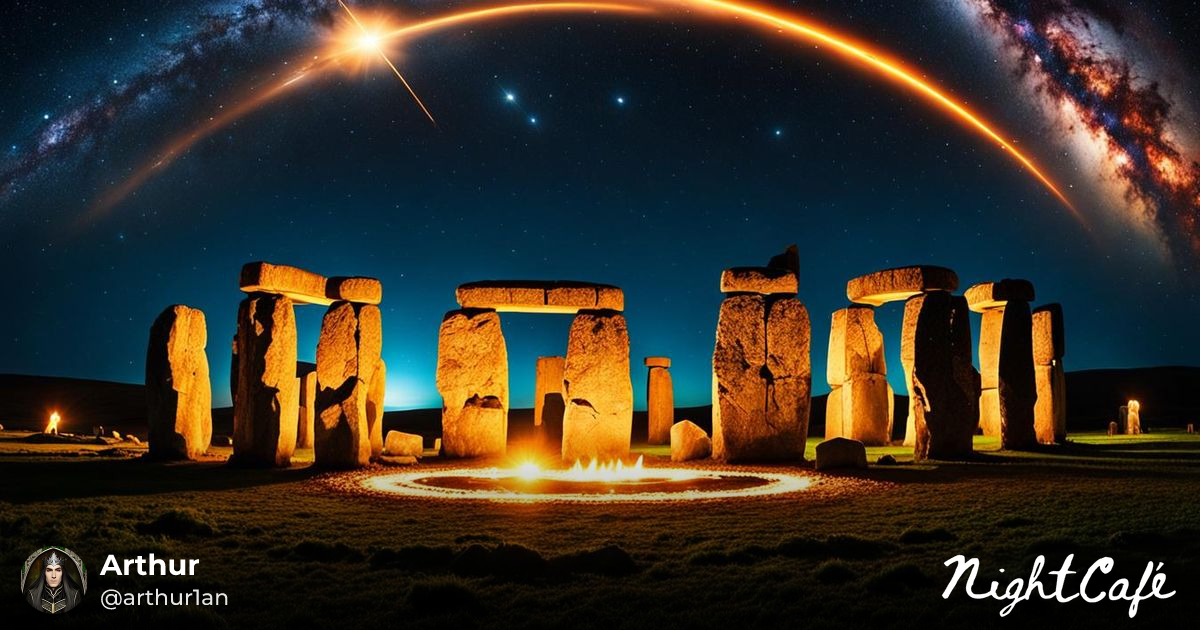 Comet over Stonehenge