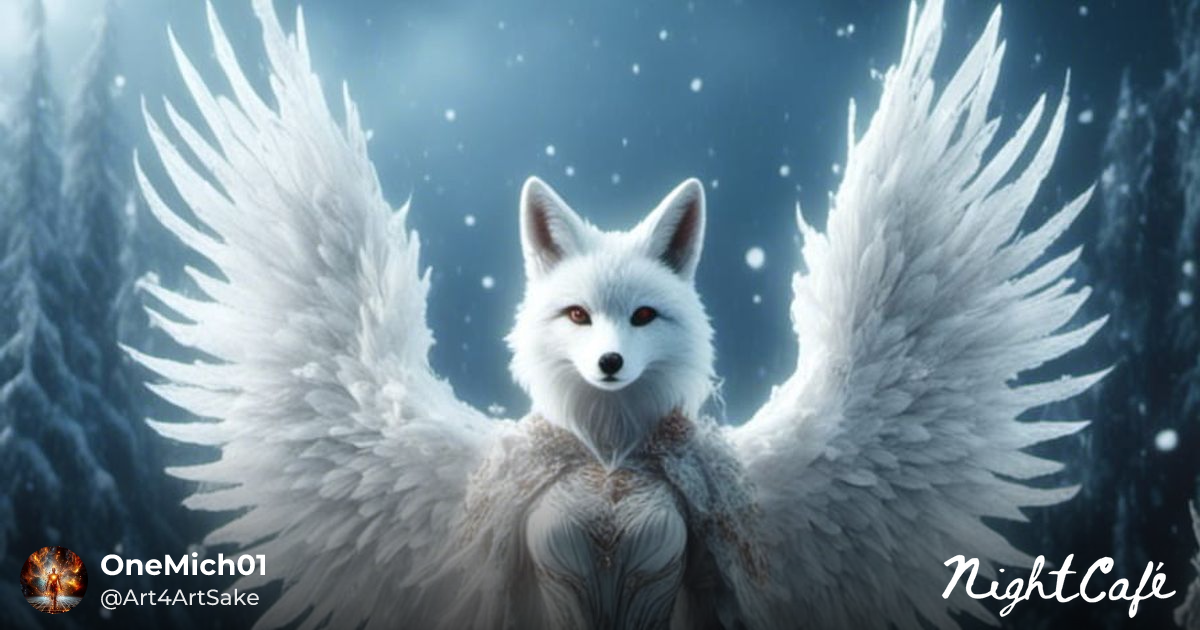White fox angel
