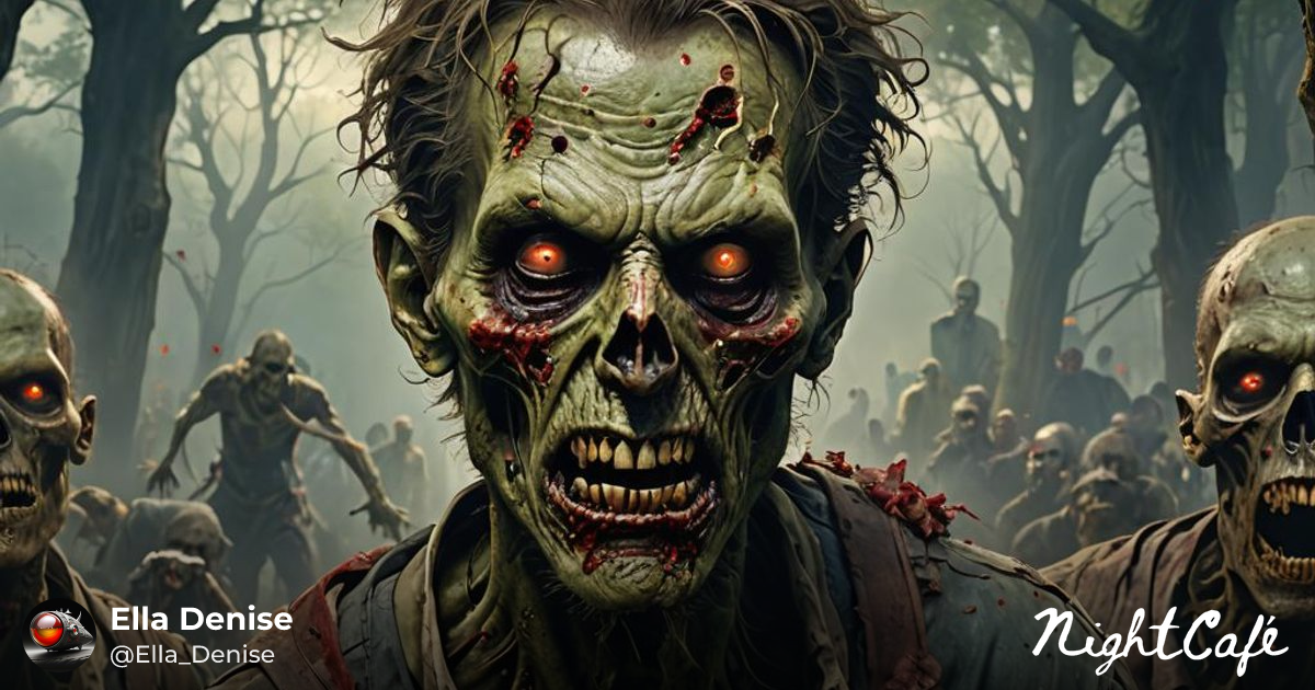 Zombies - Realistic Zombie Portrait in Surreal Style