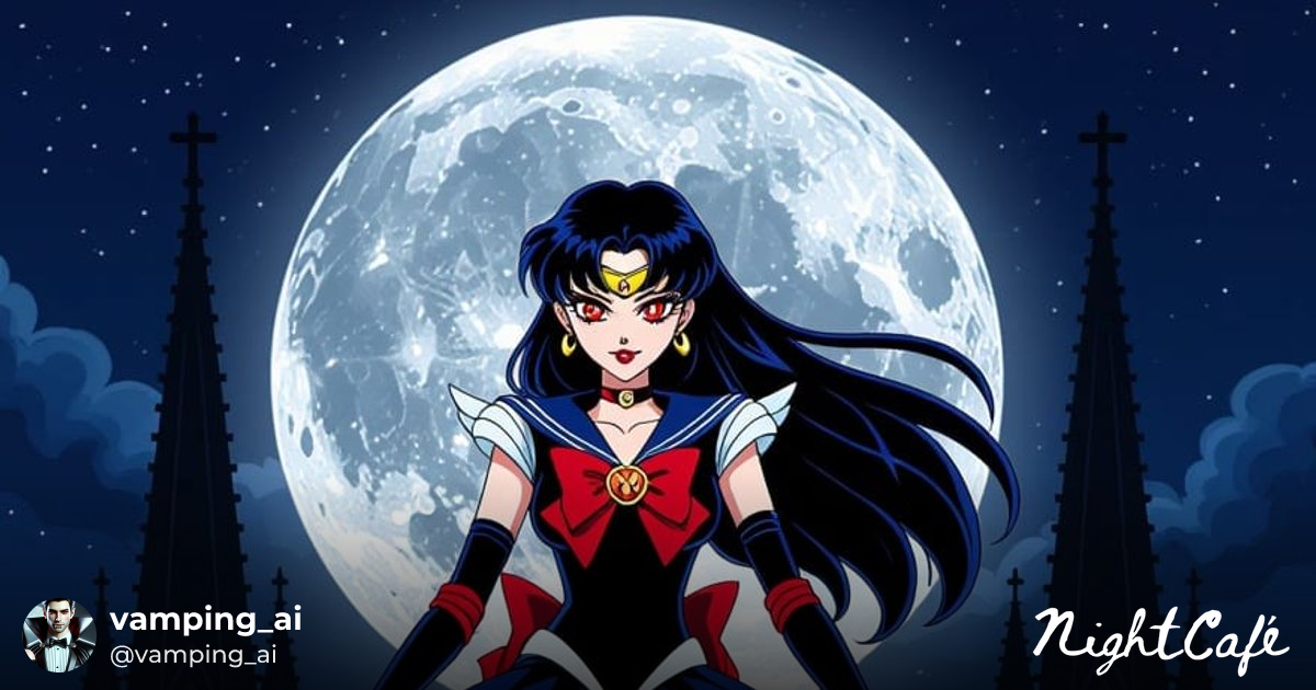 Gothic Vampire Sailor Moon Reigns Supreme - AI Art