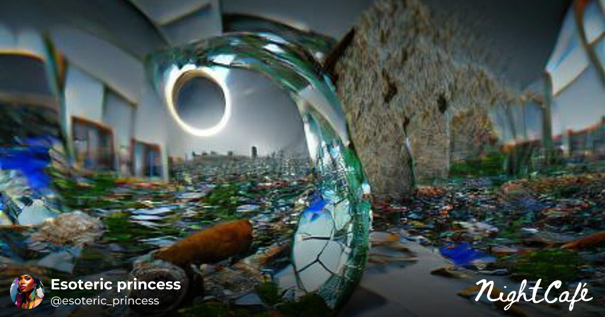everywhere at the end of time, 8k resolution concept art, broken glass ...