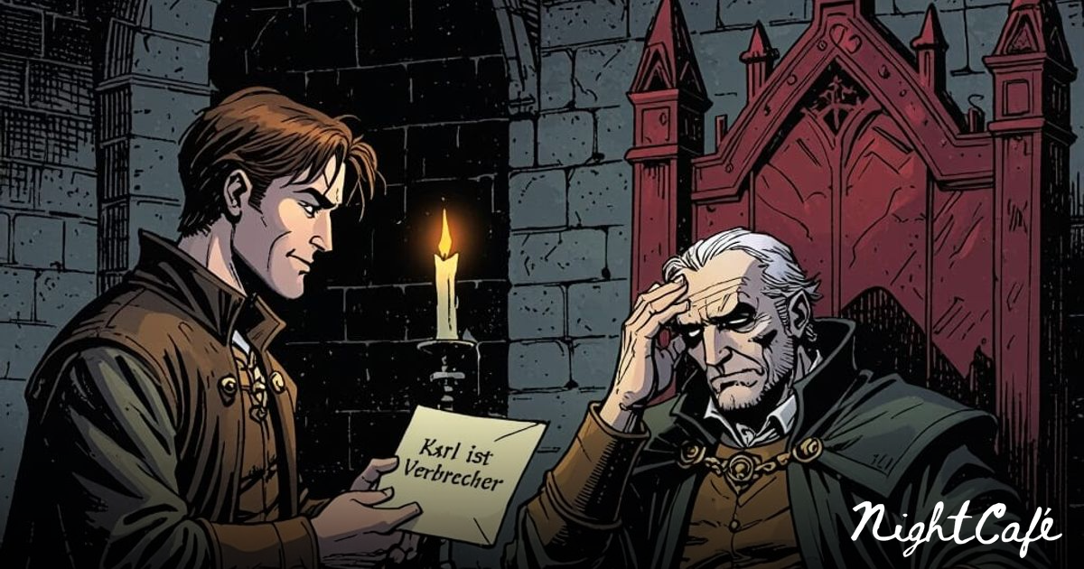 Dark Castle Scene in Comic Style - AI Art