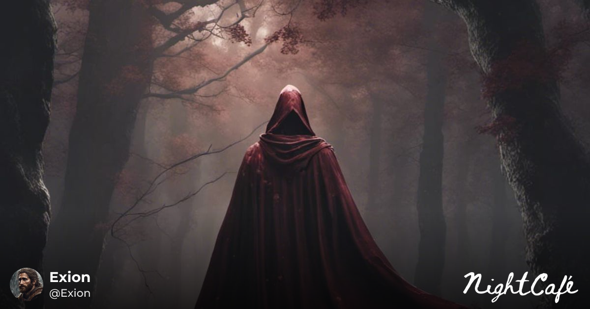 Eerie Floating Cloak in Dark Fantasy Forest - AI Art