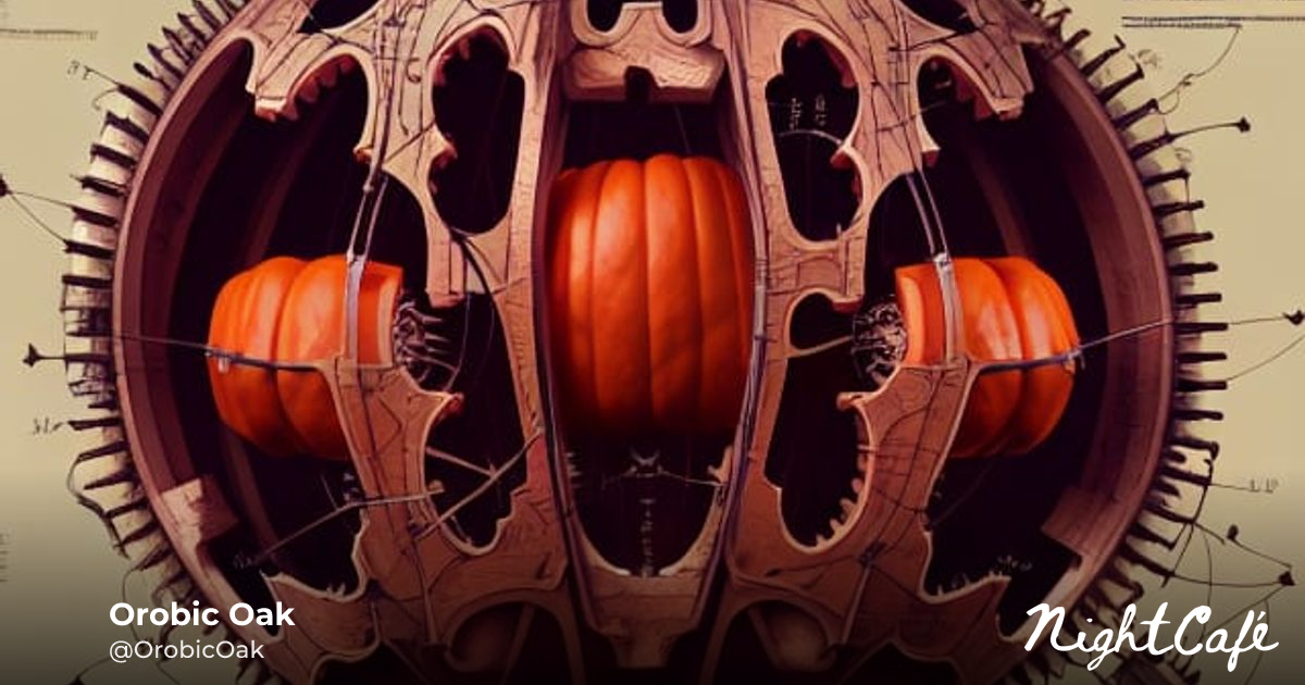 Mecha-pumpkin blueprint - Biomechanical Pumpkin Blueprint in...
