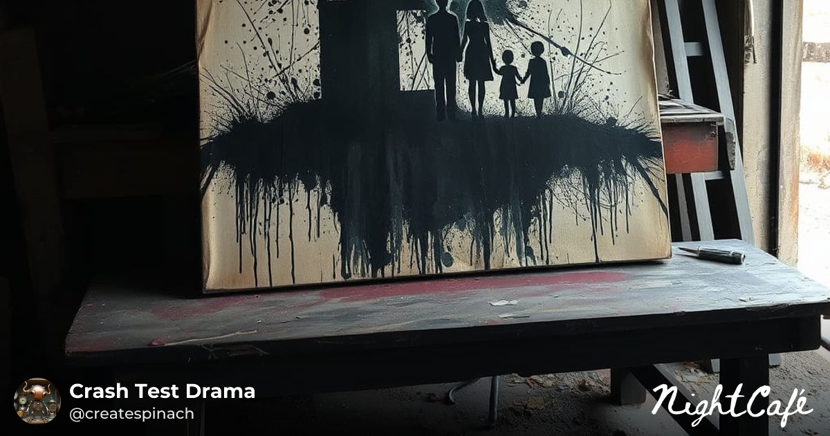 Memories gone - Abstract Ink Spillage: Haunting Family Portr...