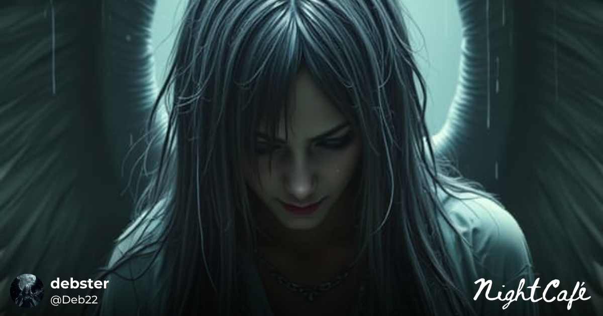 Fallen Angel in Chains: Giger-esque Liminal Space - AI Art