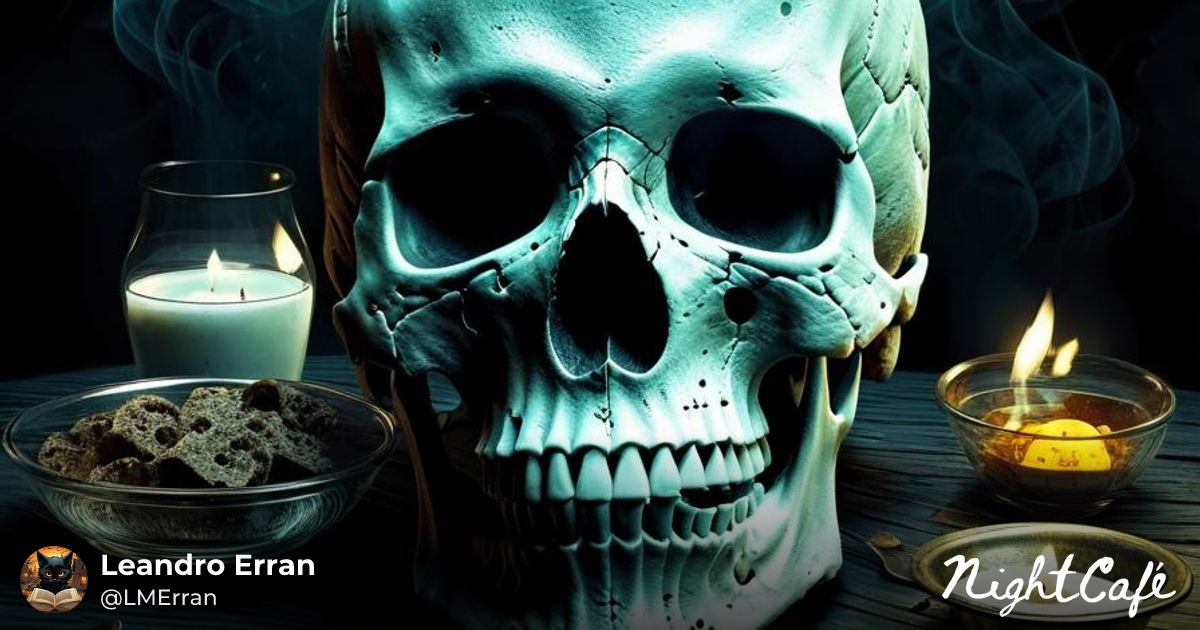 Horror fantasy. Skull over tabler - Horror Fantasy Skull Ove...