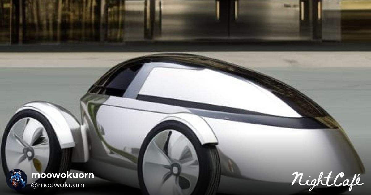 three-wheeled concept car - Hyperrealistic Three-Wheeled Con...