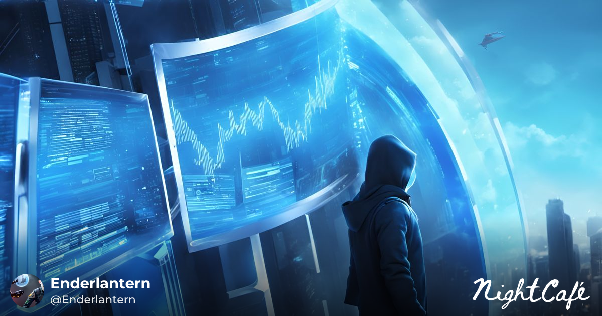 Blue Hacker: Serene Hero in Hyperrealistic Surreal... - AI Art