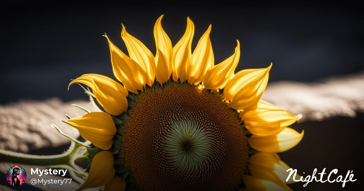 Dying flower - Reflective Photograph of a Dying Sunflower
