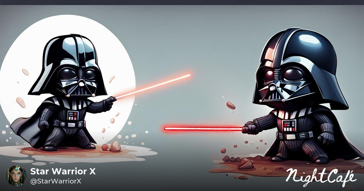 Darth Vader chibis - Hyperrealistic Chibi Darth Vader Splash...