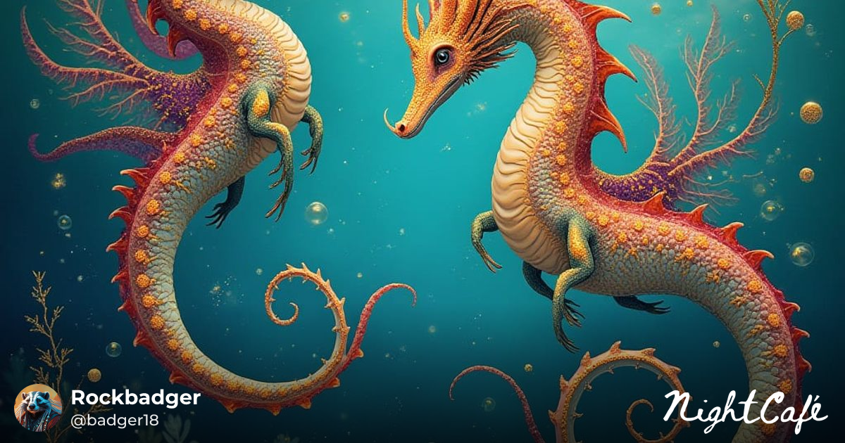 Surreal Nautilus Humanoid in Celestial Reef Scene,... - AI Art