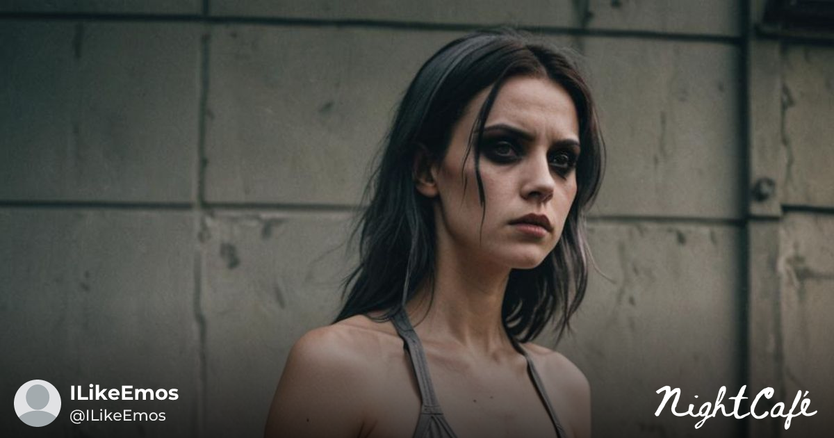 Vampiric Emo Woman in Cinematic Film Still - AI Art