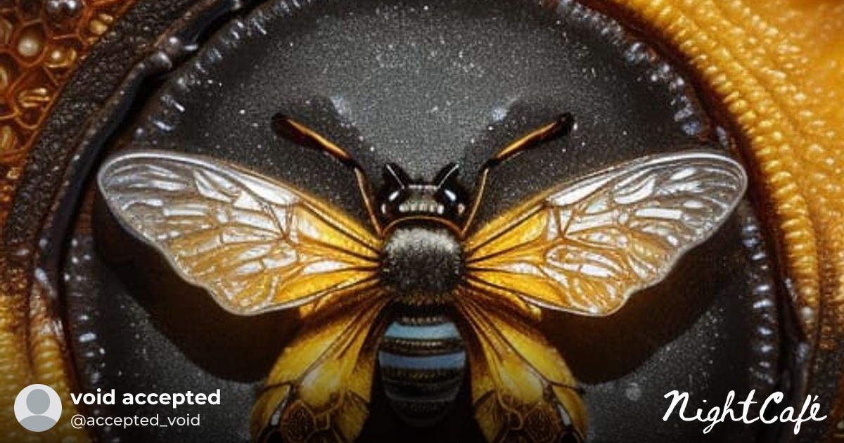 Surreal Honeycomb Scene with Bees in Hyper-Realist... - AI Art