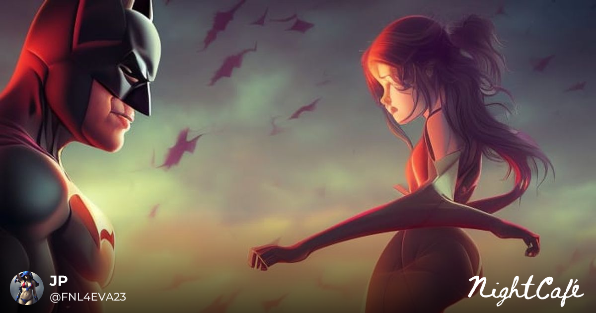 Batman Riddle: Bloody Portrait in Studio Ghibli St... - AI Art