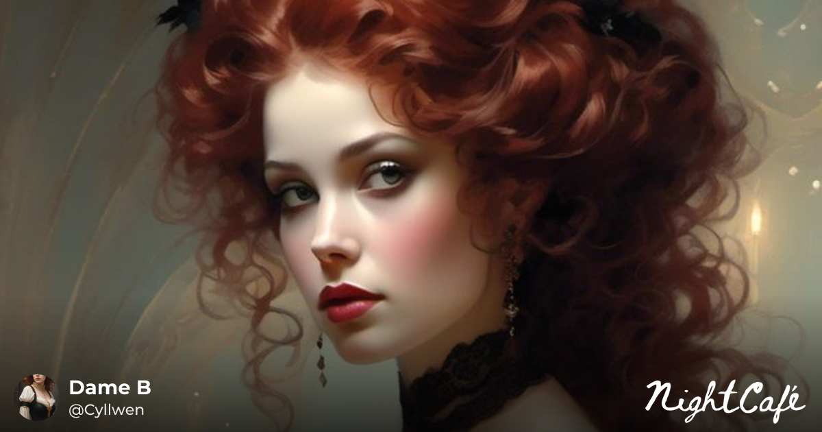 Rococo Portrait of Lady in Velvet and Lace - AI Art
