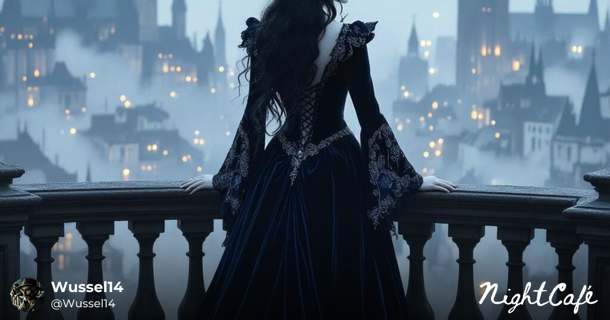Sleeping Empire - Gothic Vampire Queen Surveys Her Empire