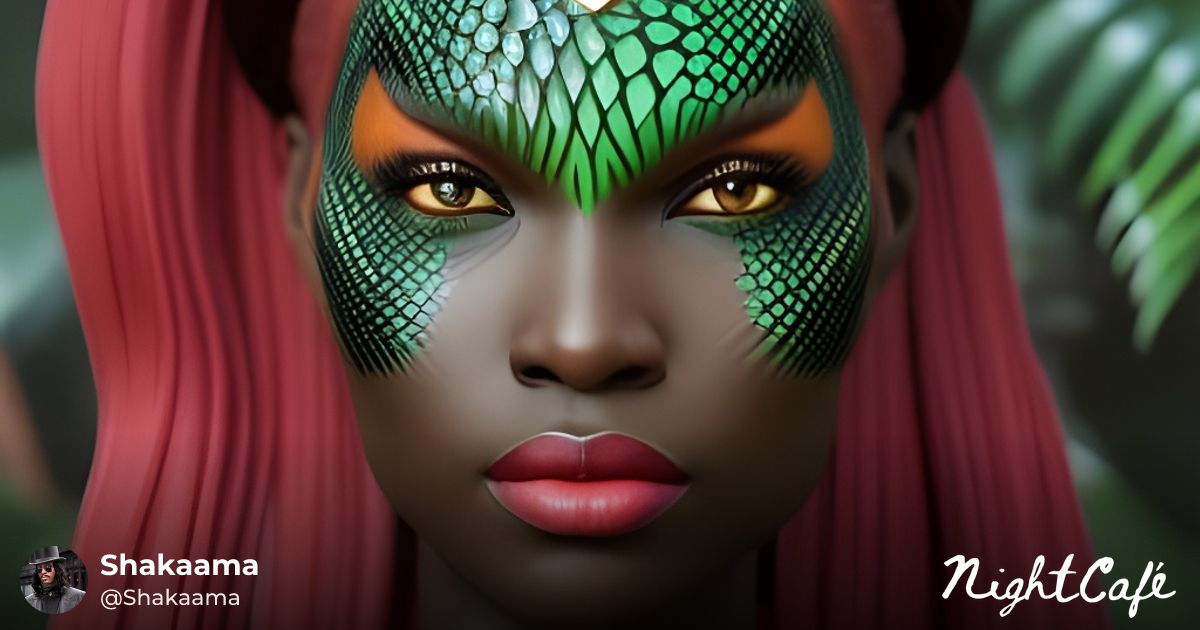 Portrait of Scaled Woman Rendered in Unreal Engine - AI Art