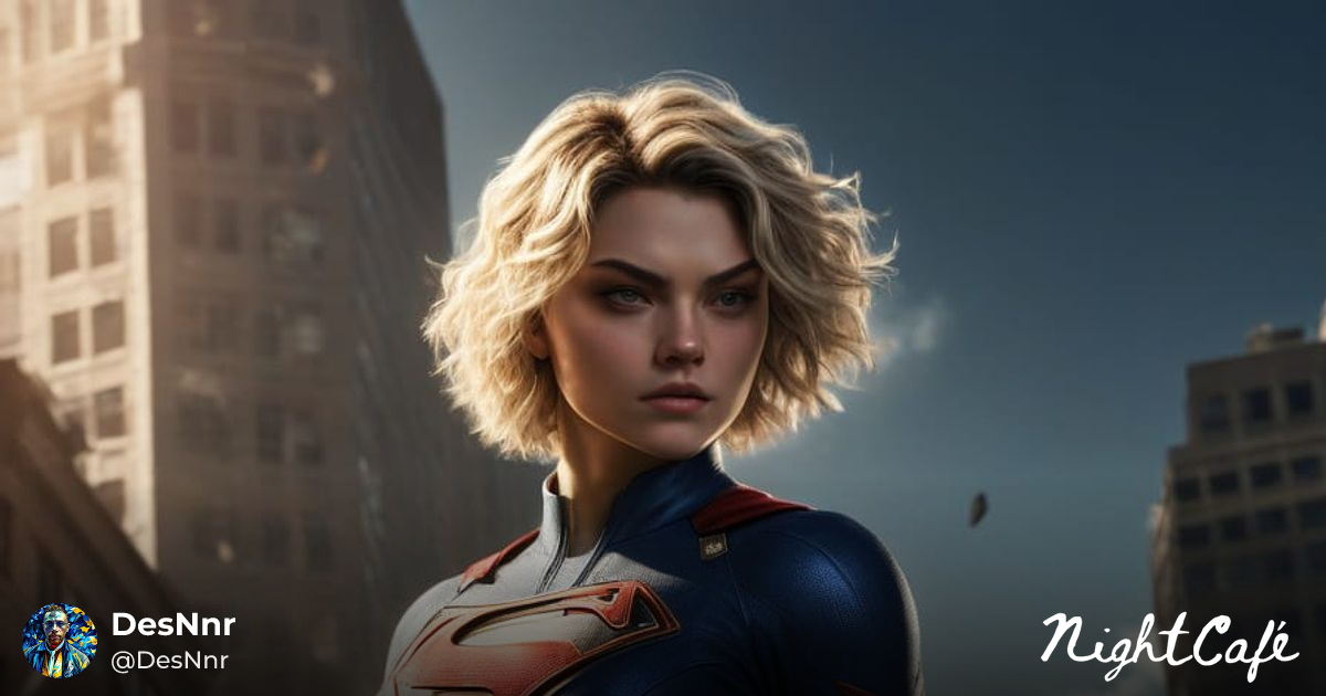 Surreal DC Power Girl Portrait in Dynamic Comic Bo... - AI Art