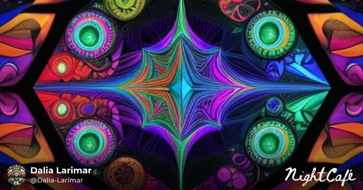 Psychedelic Cubist Buffalo with Geometric Steampun... - AI Art