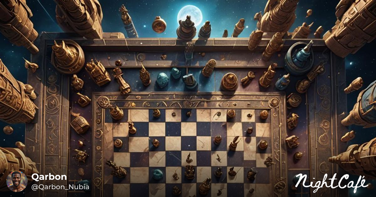 A fantasy chess board - Celestial Chess Game in a Fantastic...