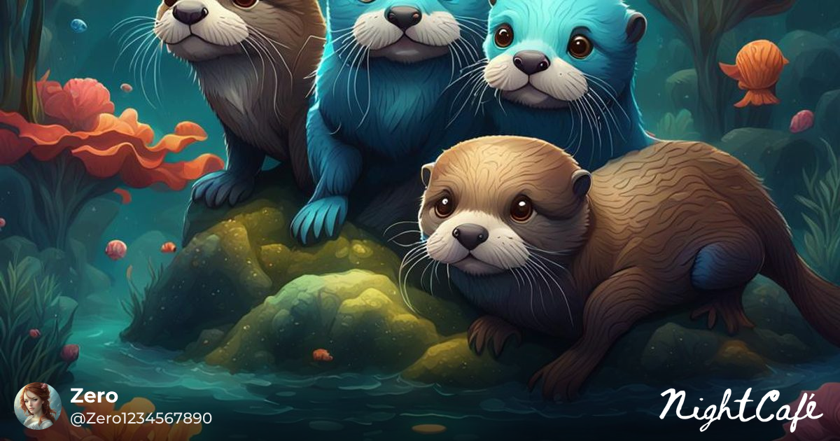 "Otters" the adorable semi aquatic creatures.