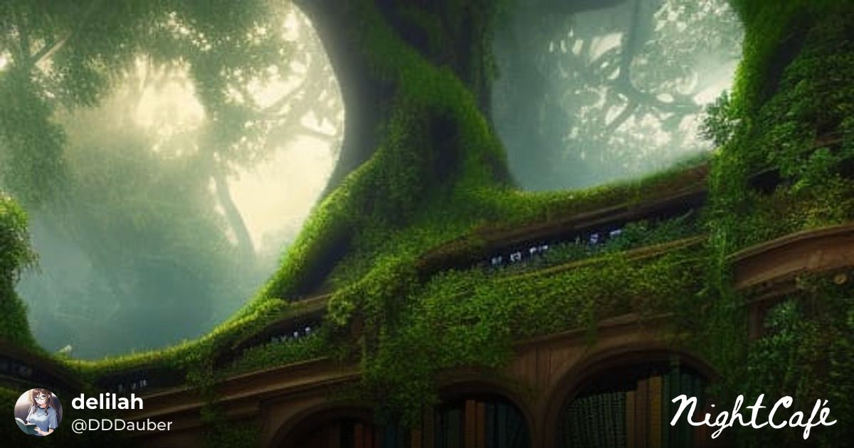 an overgrown library