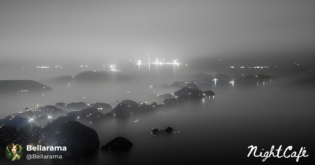 Twinkling sea stars - Mysterious Twinkling Stars Night Sky