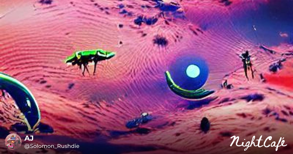Exotic Alien Planet with Unique Lifeforms - AI Art