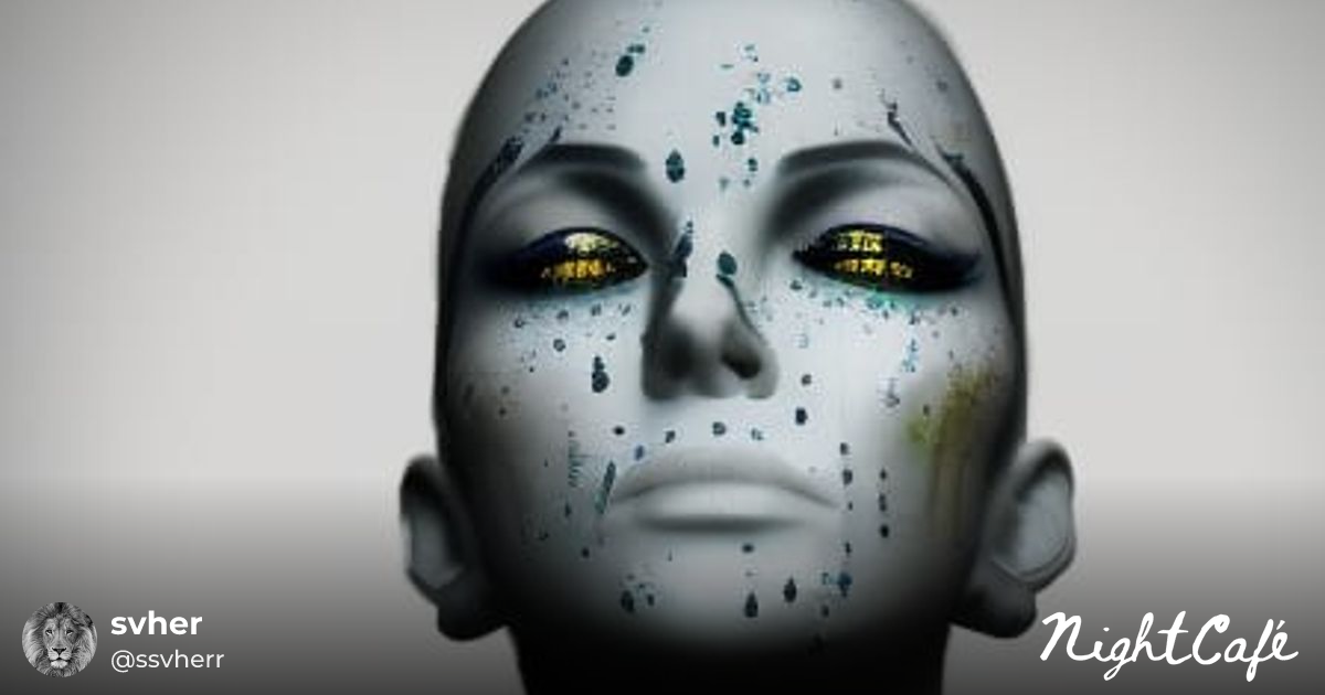 Futuristic Gypsy Mannequin in Diamond Mask - AI Art