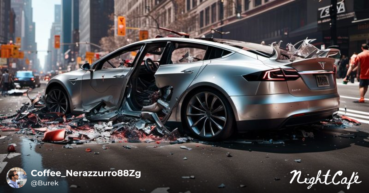 Tesla electric car smashed v.3 - Tesla electric car smashed ...