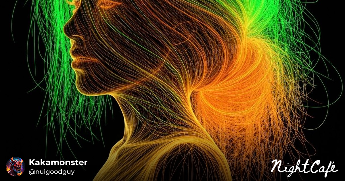 Neon hair girl🟢🟠