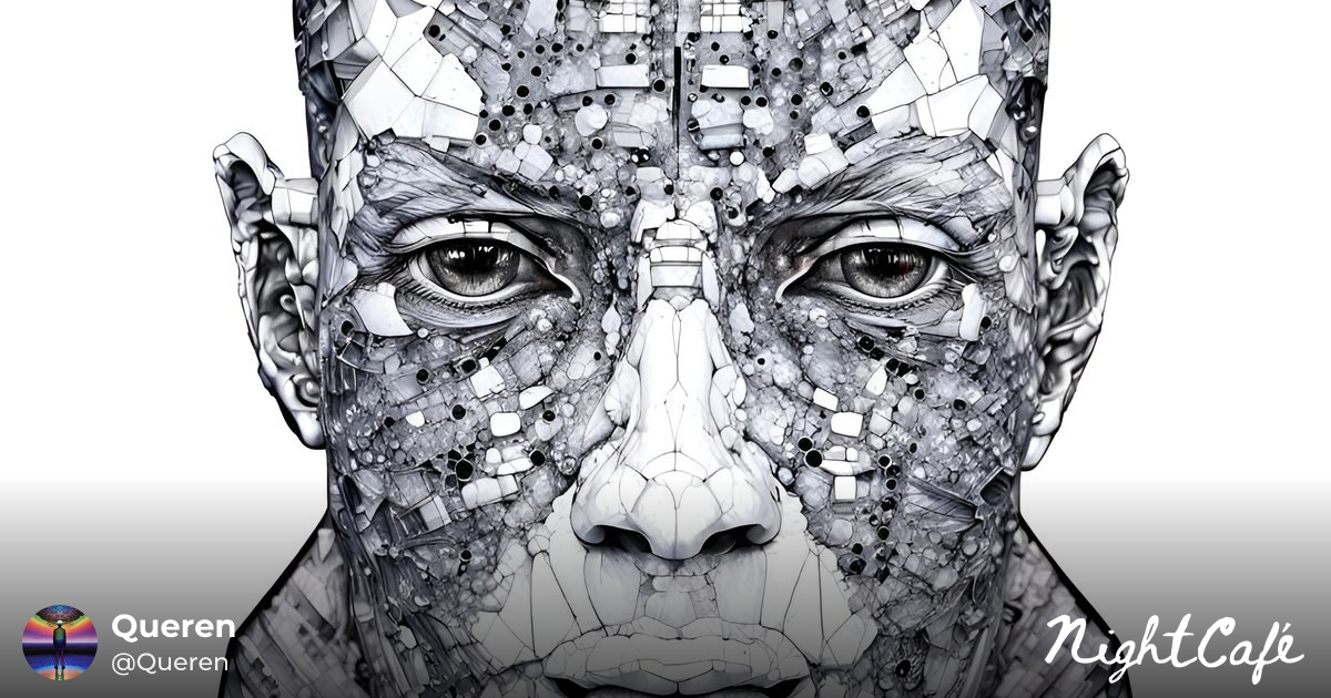 Bringing Wondrous News - Obsidian Head Portrait in Dreamy Va...