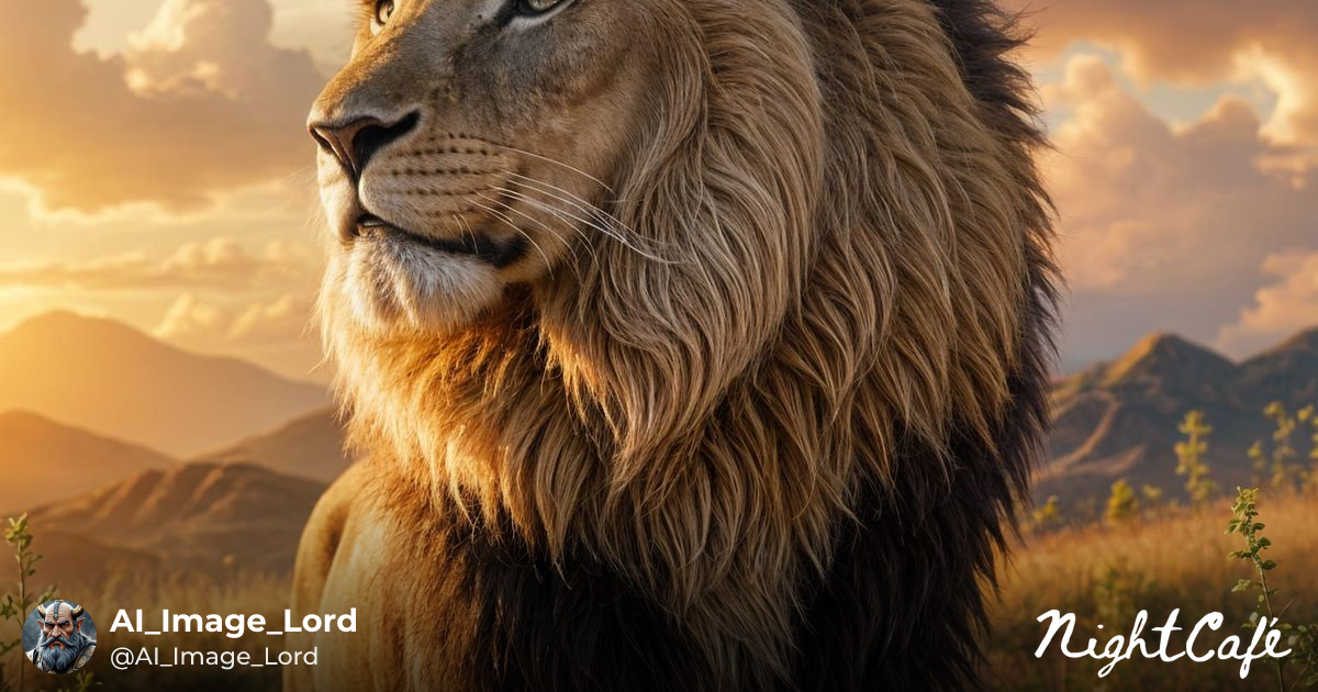 Heaven Lion. 4k - Regal Heavenly Lion in 4K