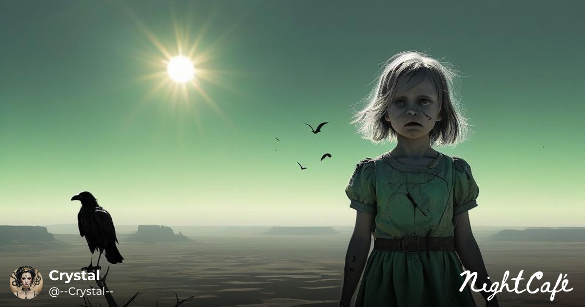 Lost Girl - Dystopian Desert Child in Pop Art Style