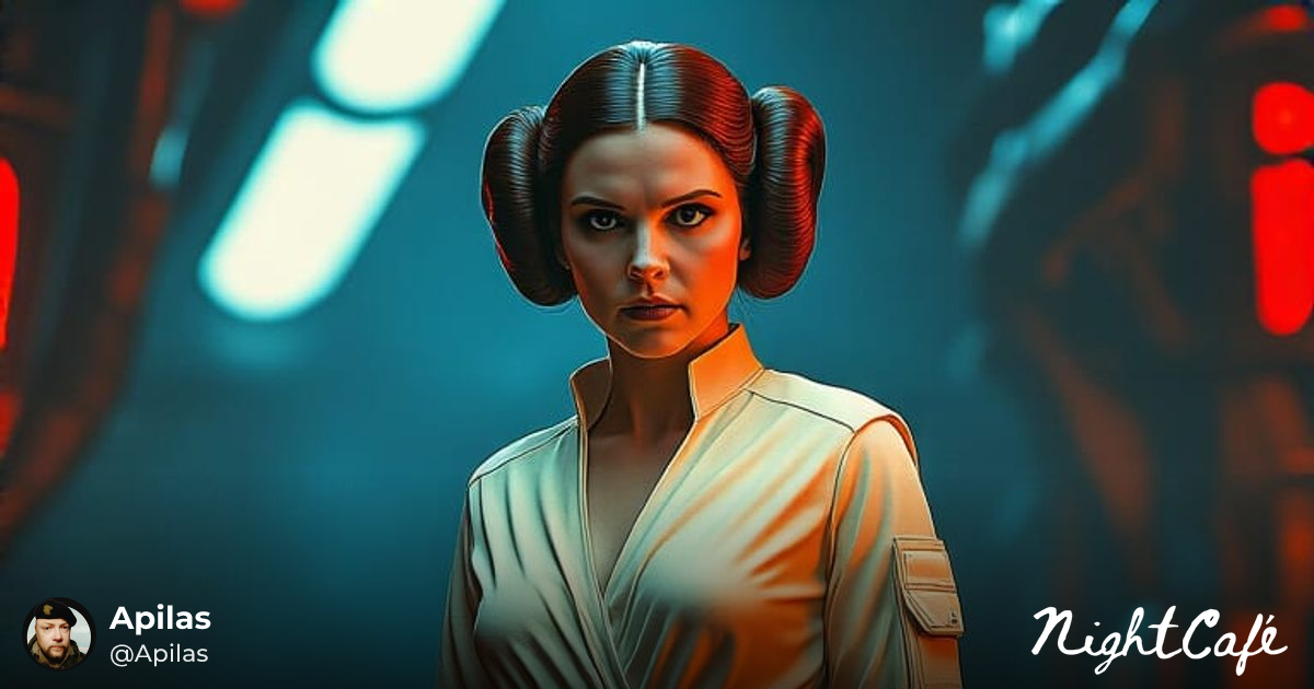 Princess Leia as Hutt-Slayer in Retro-Futuristic S... - AI Art