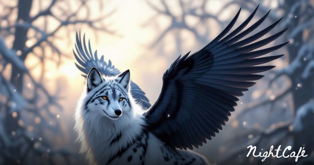 Mythical Forest Guardian: Snow Leopard, Fox, Wolf ... - AI Art
