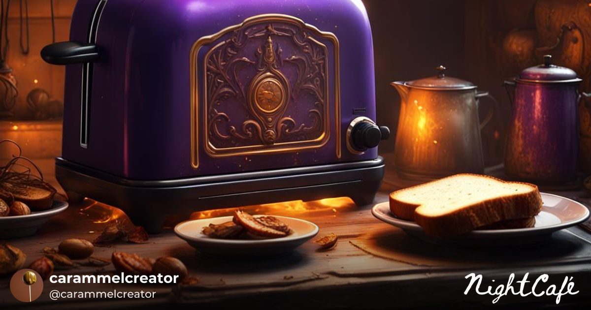 detailed spooky toaster, steam, burned toast, roaches, a masterpiece ...