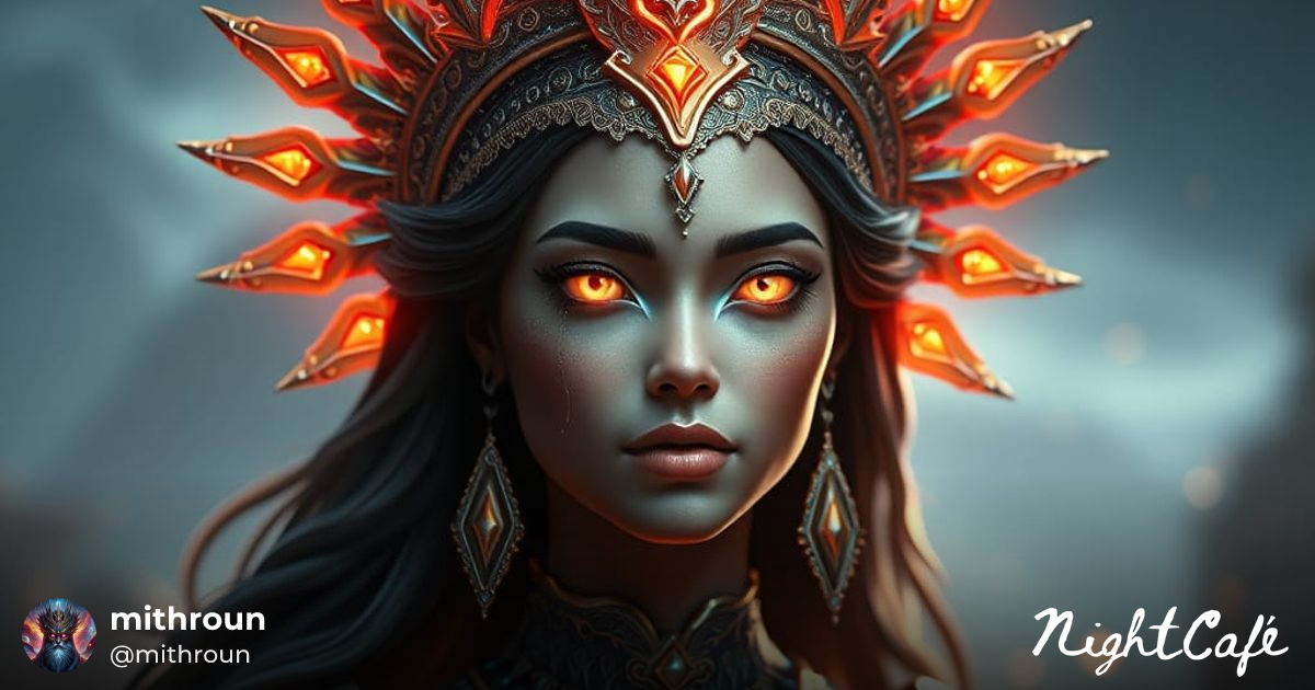 Iranian Goddess Daena in Hyper-Realistic 3D Render... - AI Art