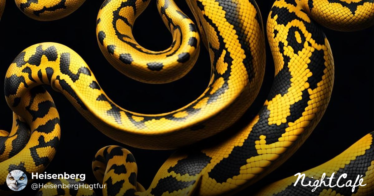 Bright Yellow ball python - Vibrant Yellow Ball Python on Bl...