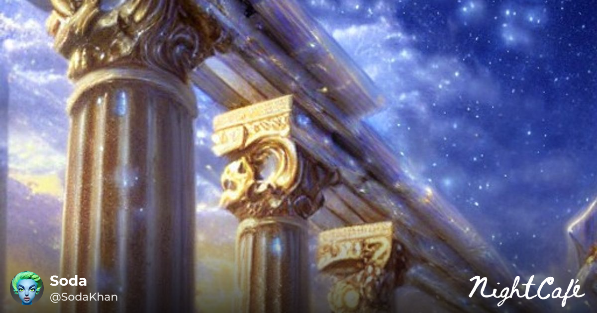 Pillars of Truth - Glowing Crystalline Pillars of Olympus i...