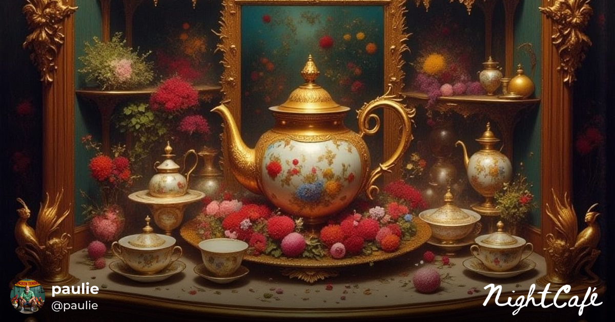 Tea Set, Proudly Displayed - Luxurious Baroque Tea Set in Op...