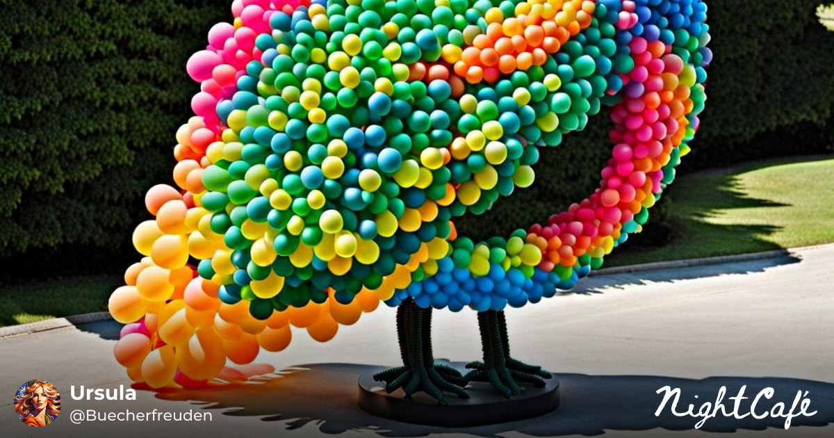 Balloon peacock - Colorful Balloon Peacock Sculpture