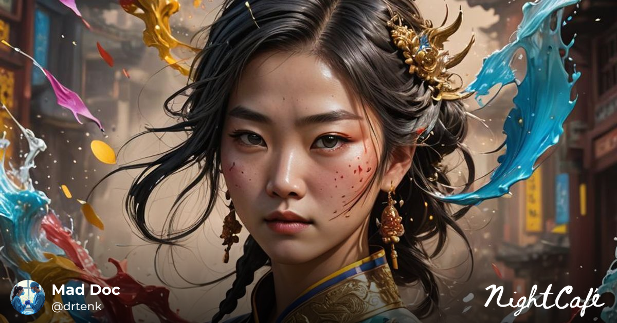 Ching Book Jing Jang - Hyperrealistic Colorful Concept Art P...