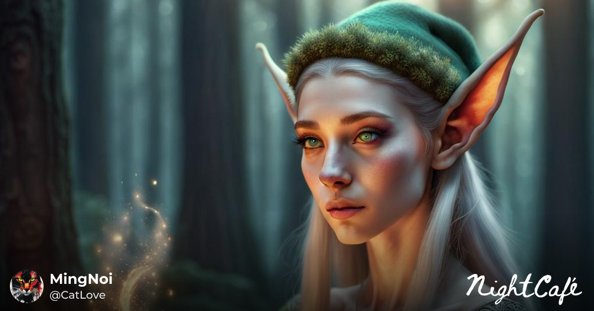 portrait of an elf casting spells - Elf Casting Healing Spel...