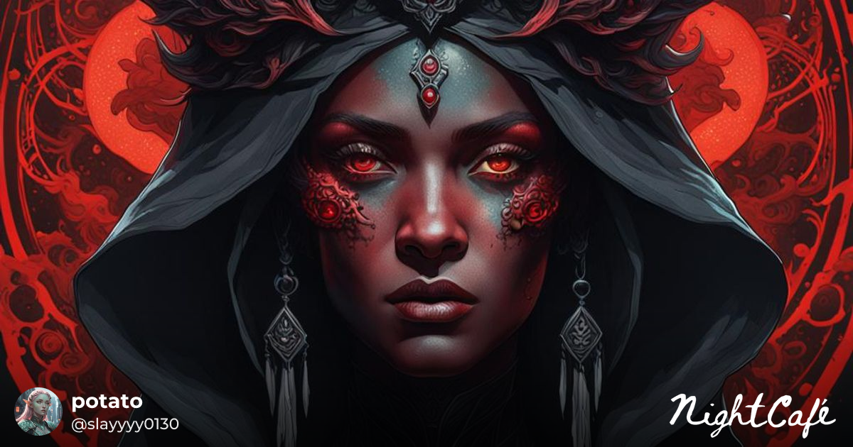 Vantablack and blood witch - Blood Witch Portrait in Vantabl...